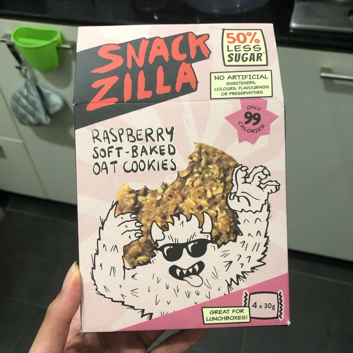 Raspberry Soft-Baked Oat Cookies from Snackzilla - Vegan Product ...