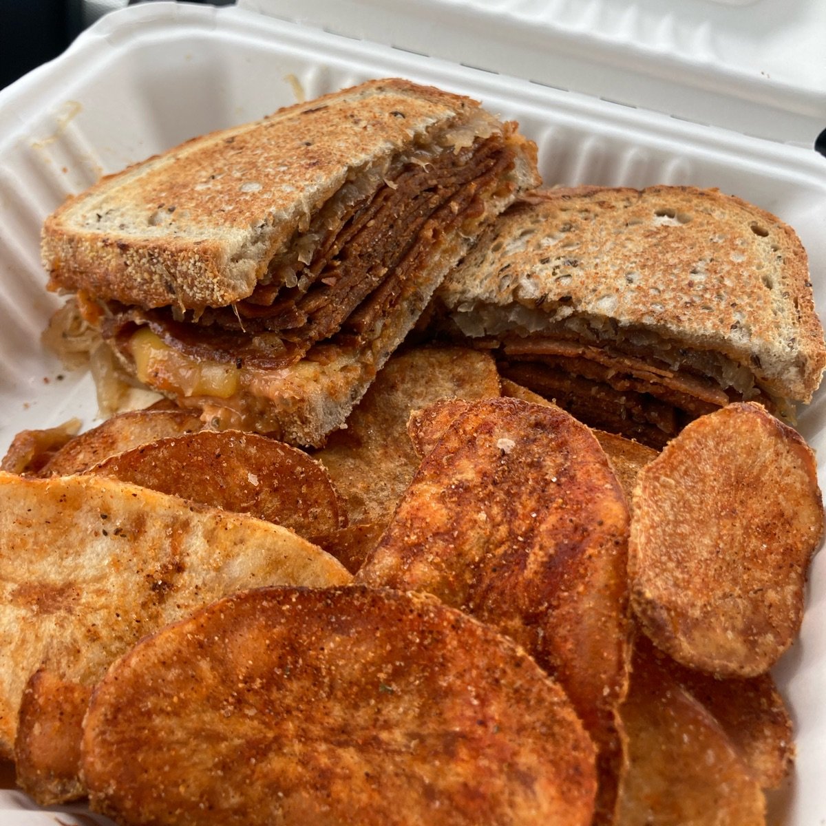 Reuben sandwich and Banana Nut muffin at The Leaf and Seed Cafe ...