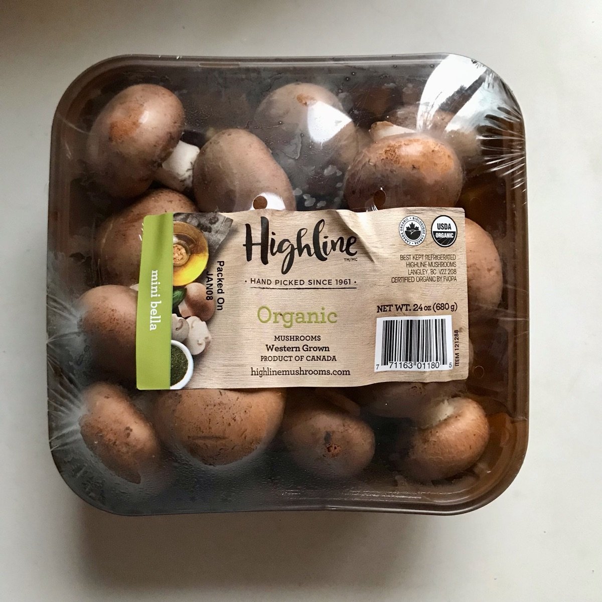 Organic Biologique Mini Bella Mushrooms from Highline - Vegan Product ...