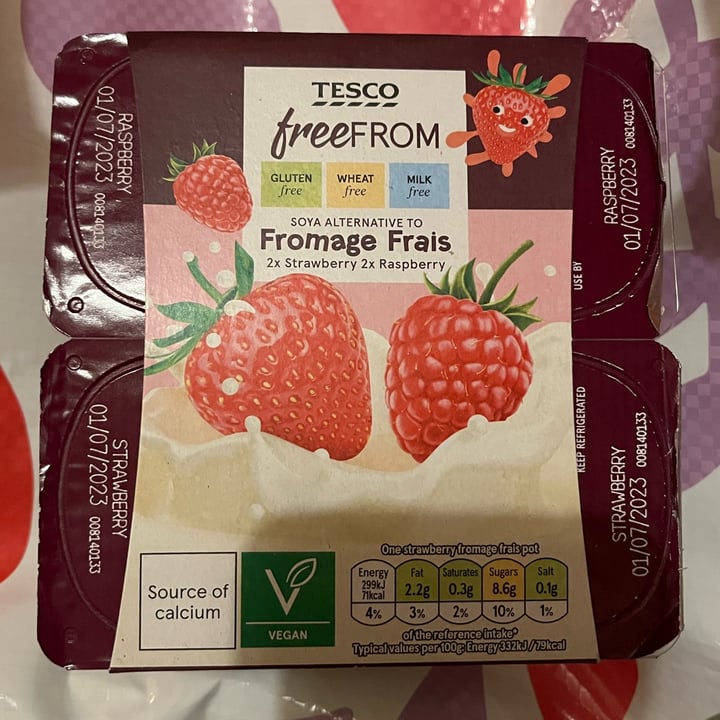 Tesco Free From Fromage Frais Strawberry and Raspberry Review | abillion