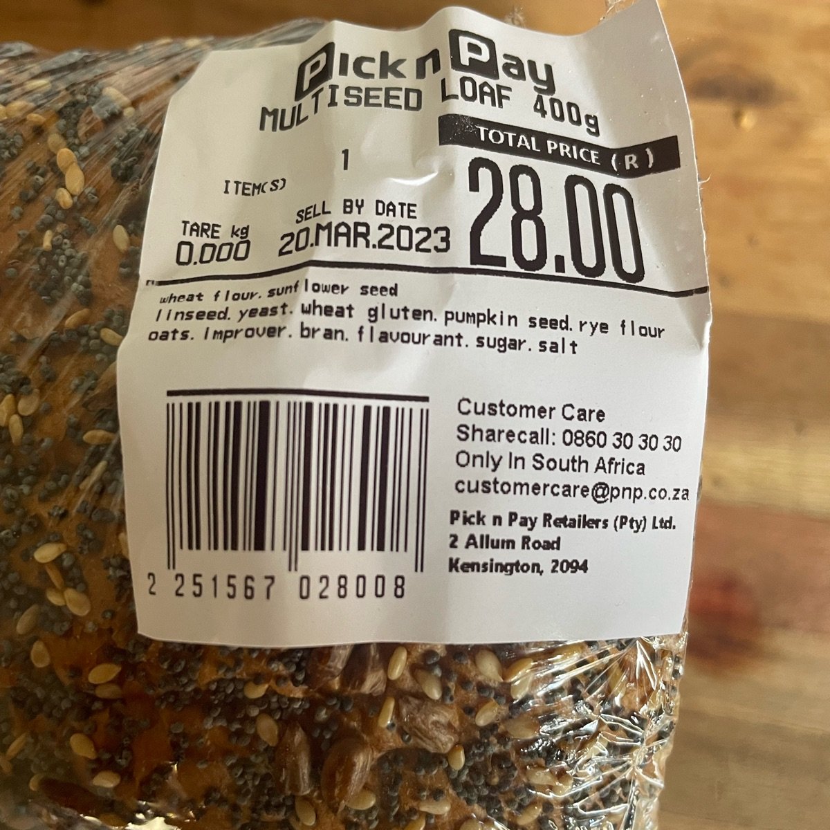 Multiseed Loaf from Pick n Pay - Vegan Product Reviews & Ratings | abillion