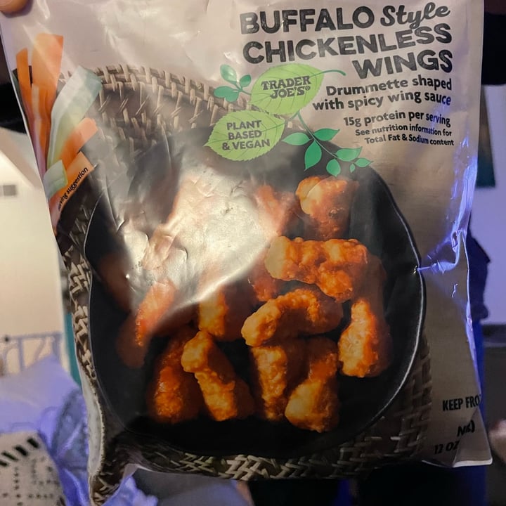 Trader Joe's Buffalo Style Chickenless Wings Review | abillion