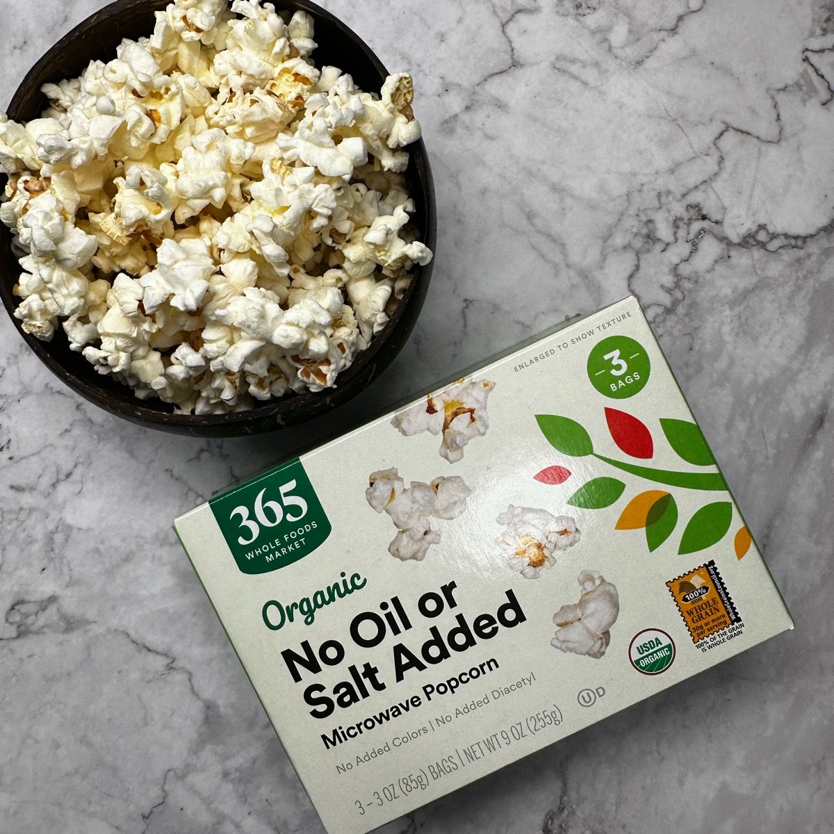 Organic No Oil or Salt Added Microwave Popcorn from 365 Whole Foods ...