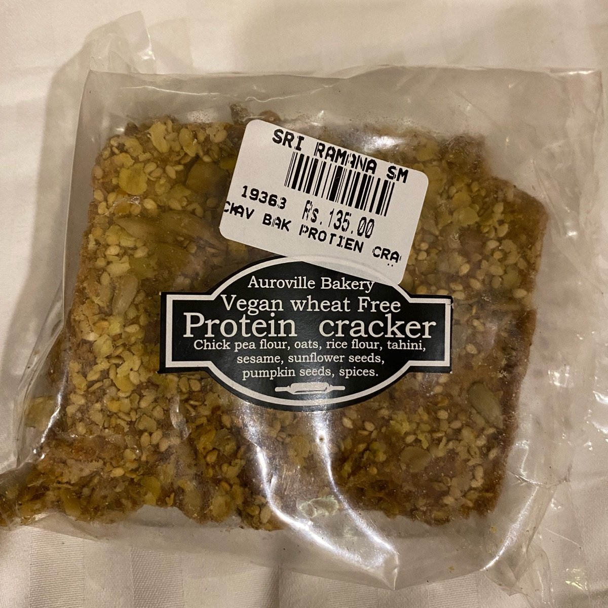 Vegan wheat Free Protein cracker from Auroville Bakery - Vegan Product ...