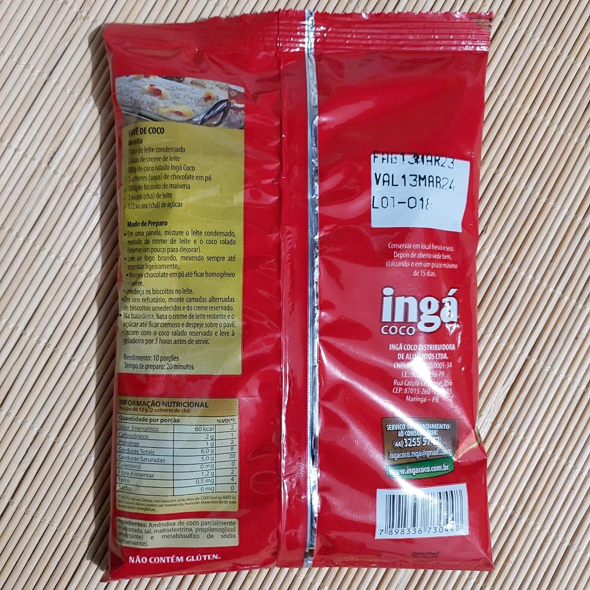 Coco ralado sem adição de açúcar from ingá coco - Vegan Product Reviews ...