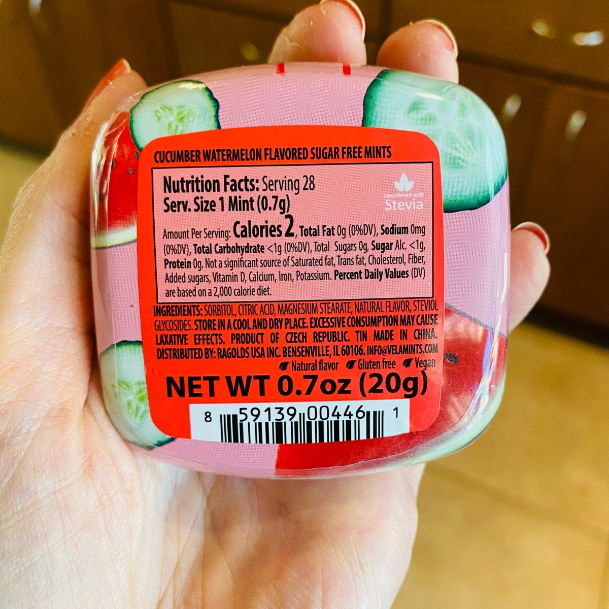 Cucumber Watermelon Sugar Free Mints from Velamints - Vegan Product ...