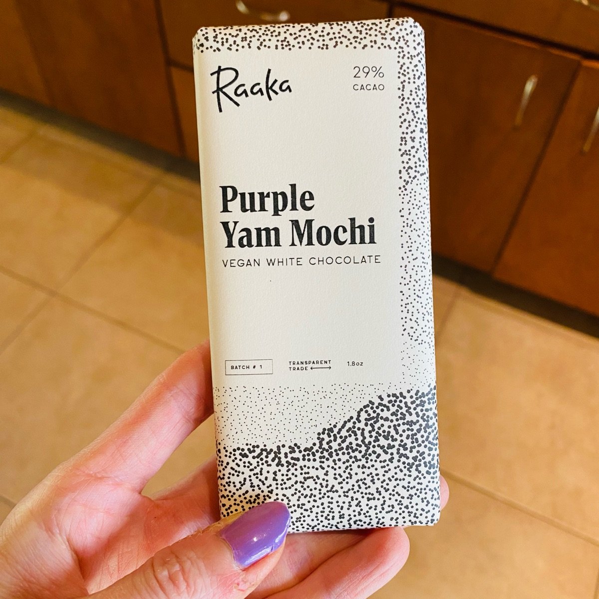 Purple Yam Mochi Vegan White Chocolate from Raaka - Vegan Product ...