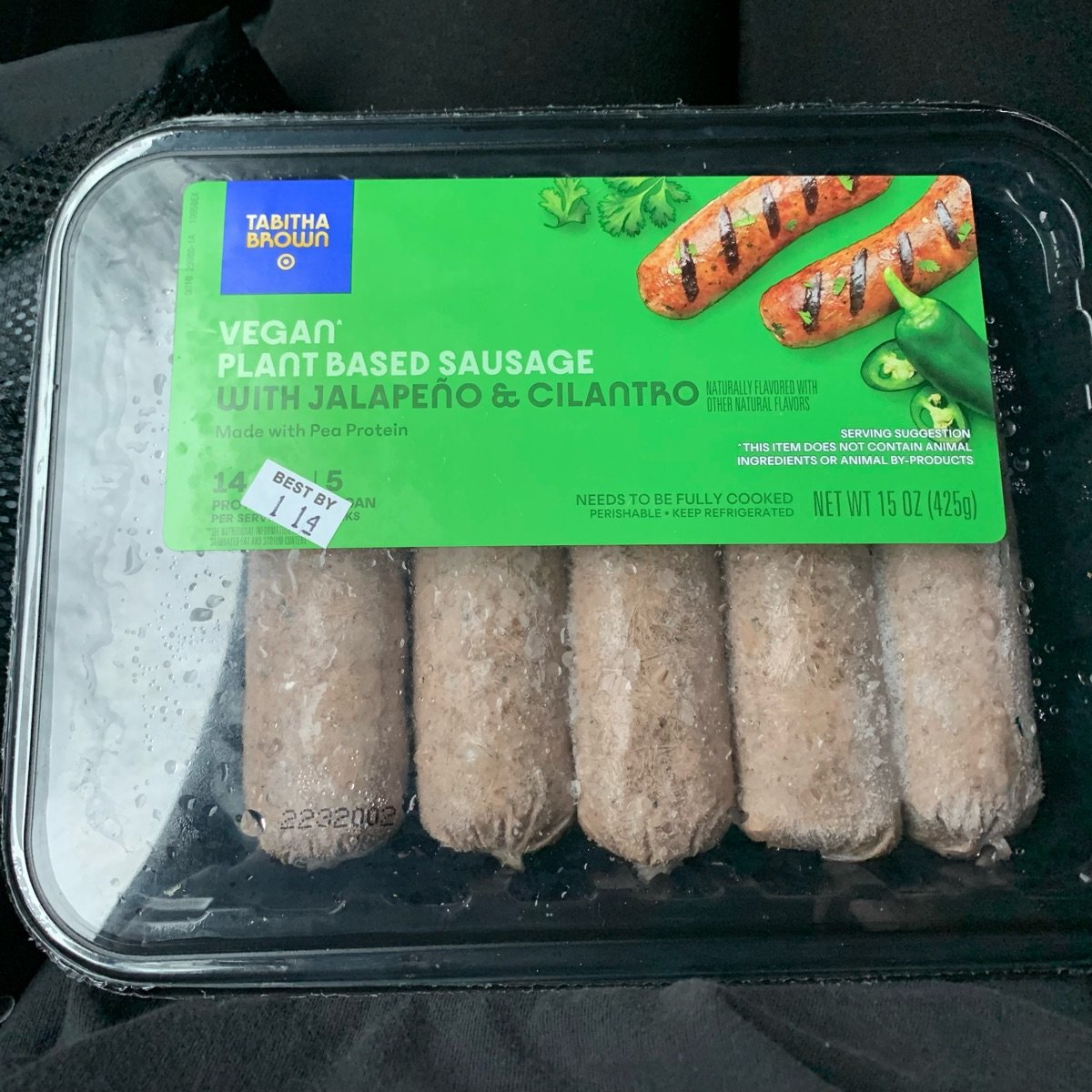 vegan plant based sausage with jalapeno and cilantro from Tabitha Brown ...