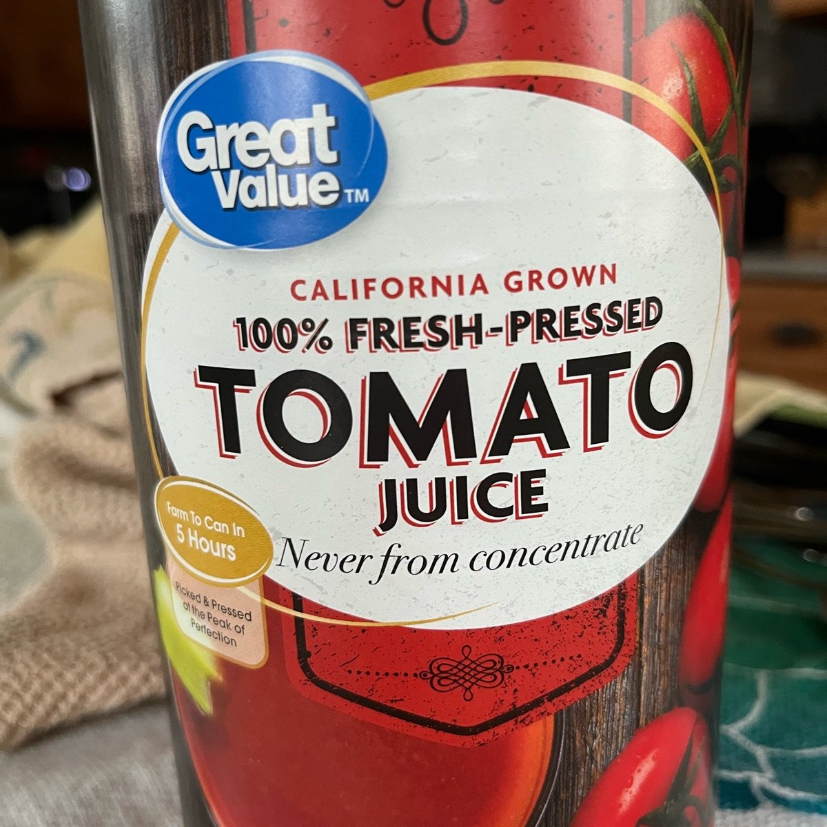 100% Fresh Pressed Tomato Juice from Great Value - Vegan Product ...