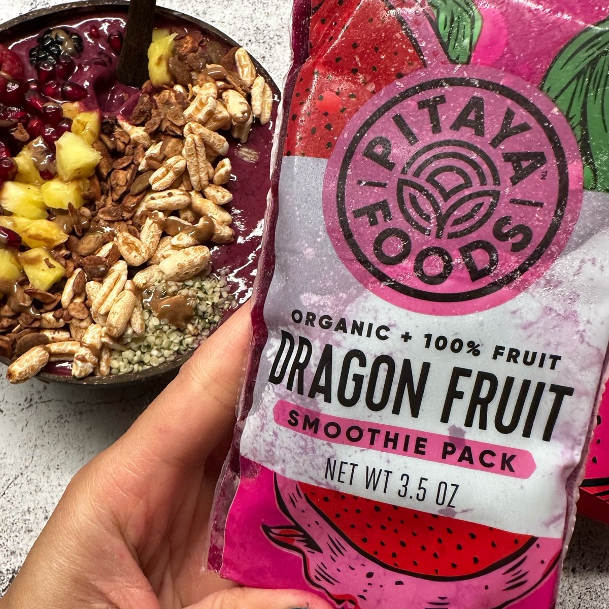 Organic +100% fruit Dragon Fruit Smoothie Pack from Pitaya Foods ...