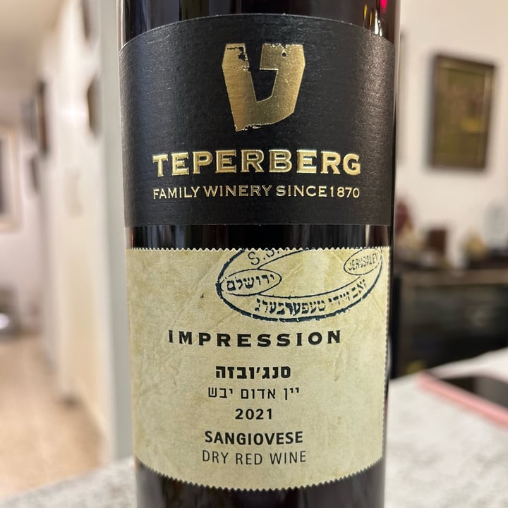 Teperberg Impression - Sangiovese Wine Review | abillion