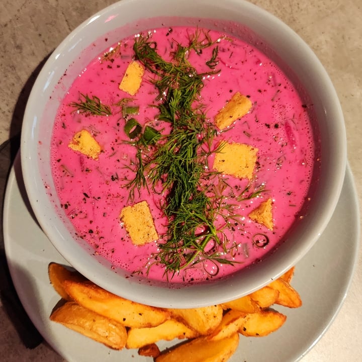 RoseHip Vegan Bistro Vilnius, Lithuania pink soup Review | abillion