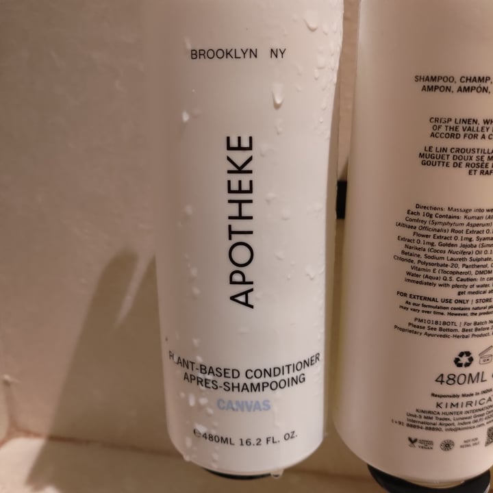 Apotheke Plant-based Conditioner - Canvas Review | abillion