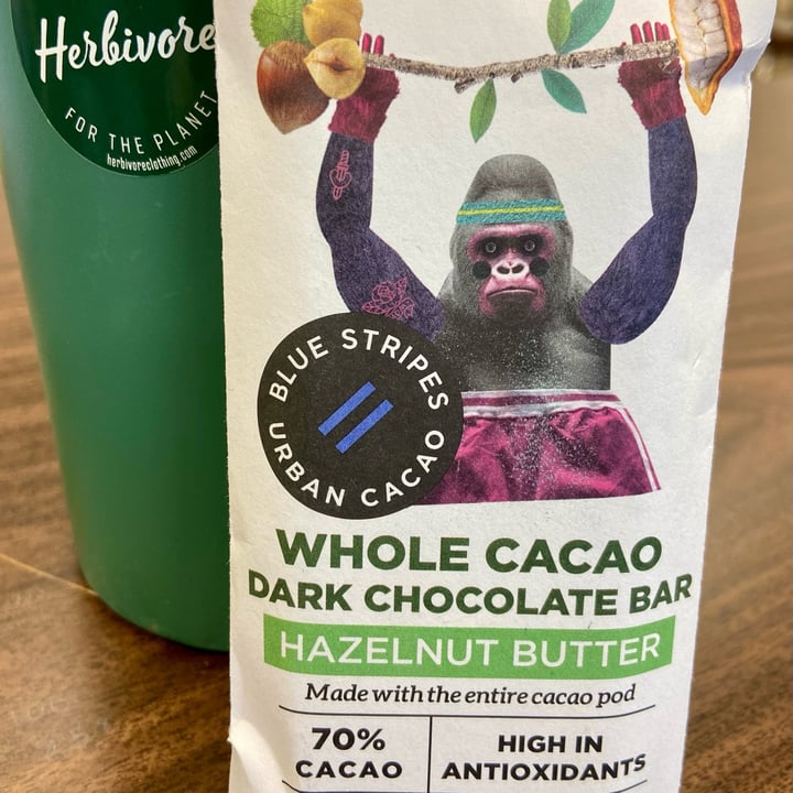 Blue Stripes Urban Cacao Chocolate covered whole cacao beans, Hazelnut ...