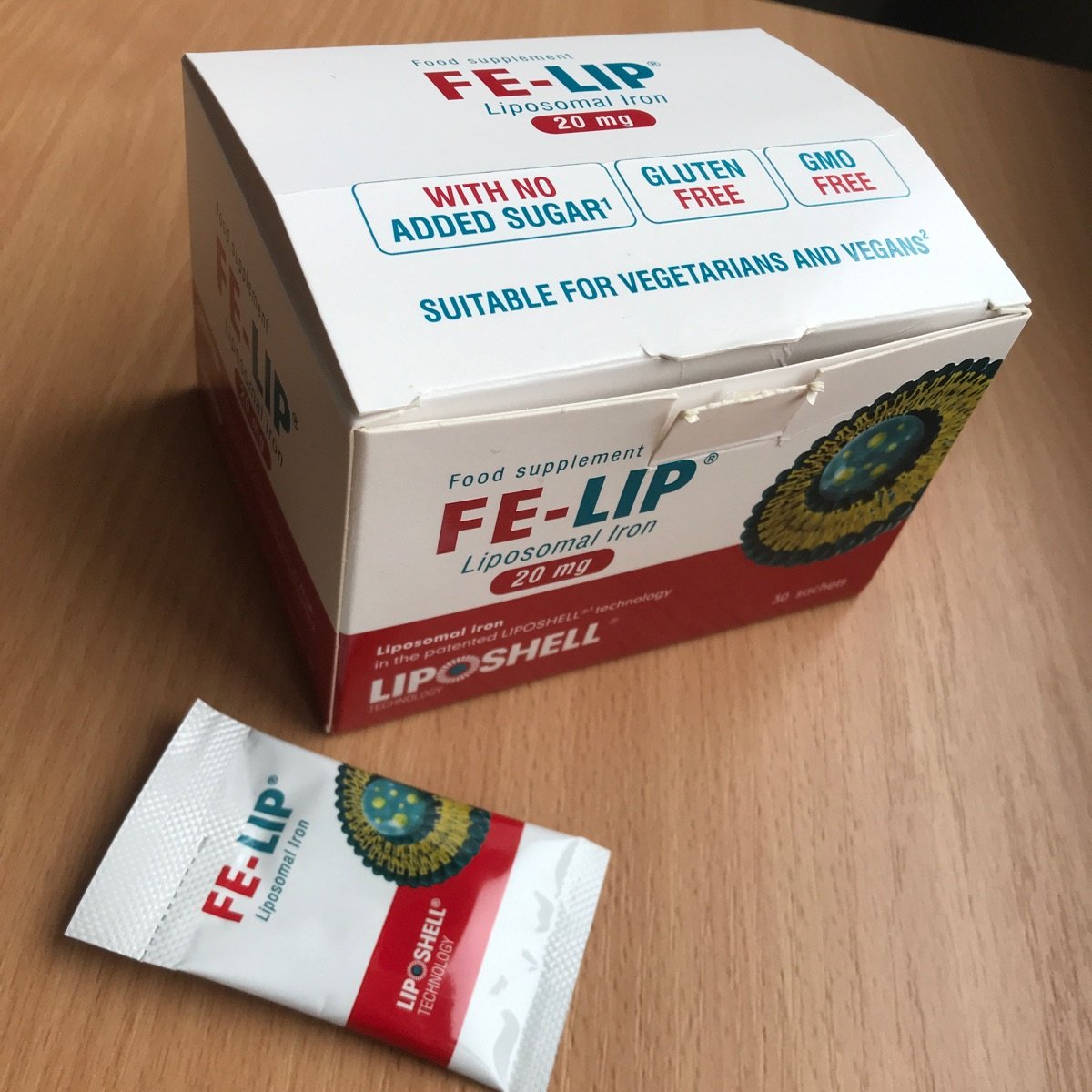 FE-LIP Liposomal Iron 20mg from Liposhell - Vegan Product Reviews ...