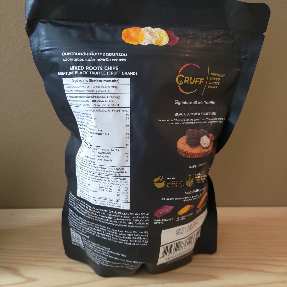 Signature Black Truffle Premium Mixed Roots Chips from Cruff - Vegan ...