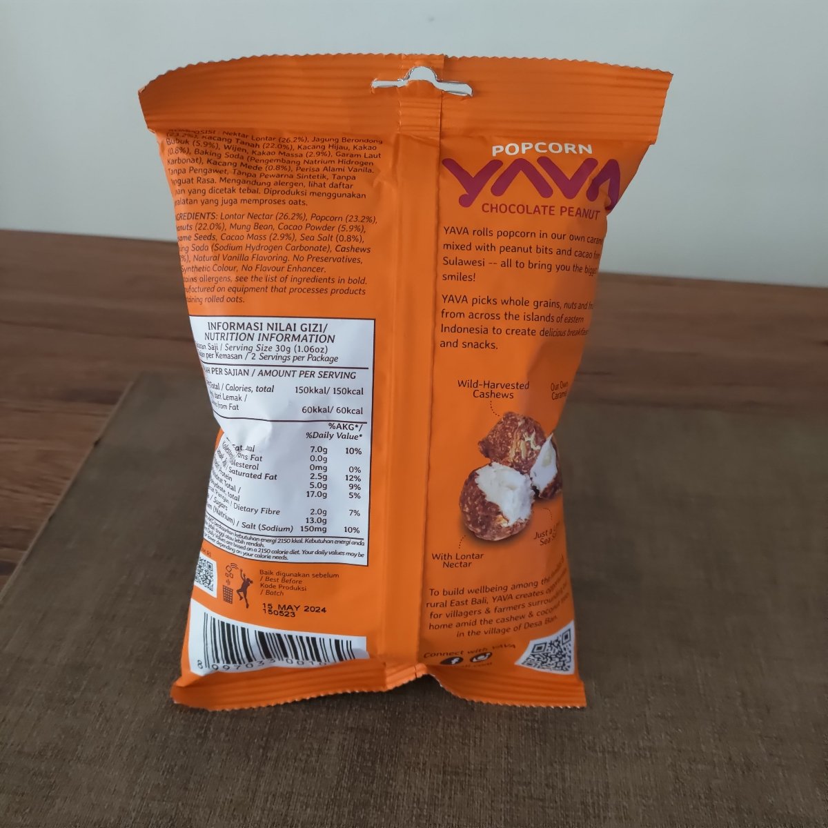 Chocolate Peanut Popcorn from Yava - Vegan Product Reviews & Ratings ...