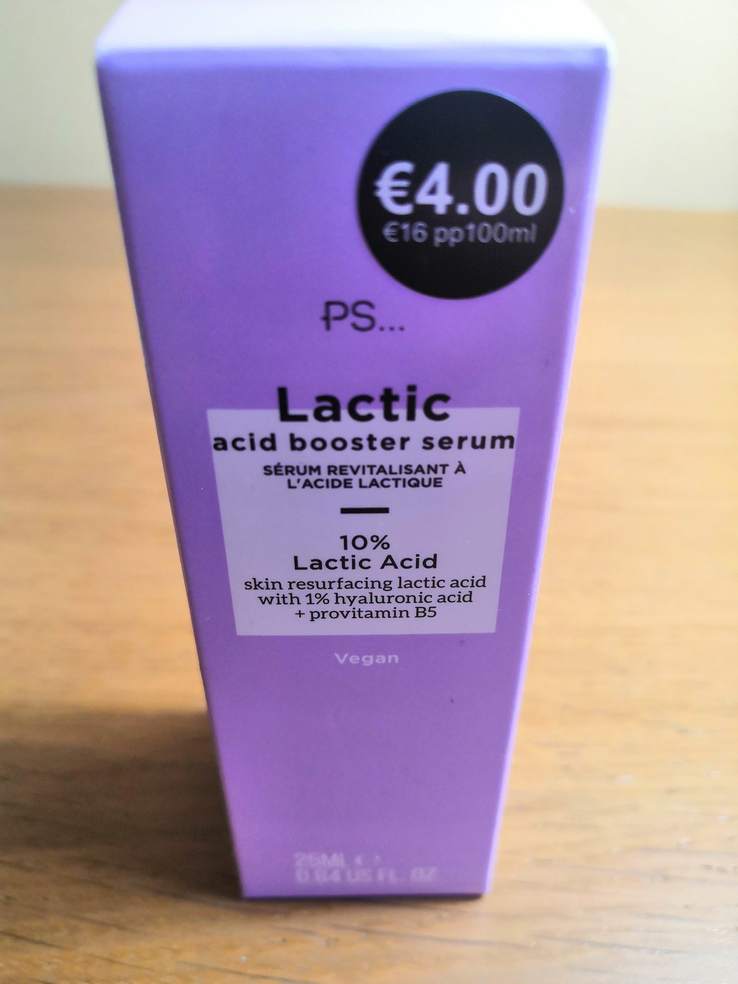 Lactic acid booster serum from PS... - Vegan Product Reviews & Ratings ...