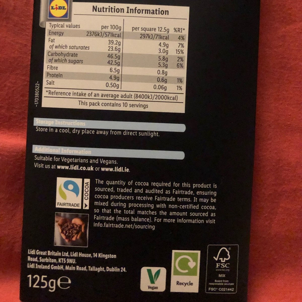 J.d. Gross sea salt dark chocolate from J.D Gross - Vegan Product ...