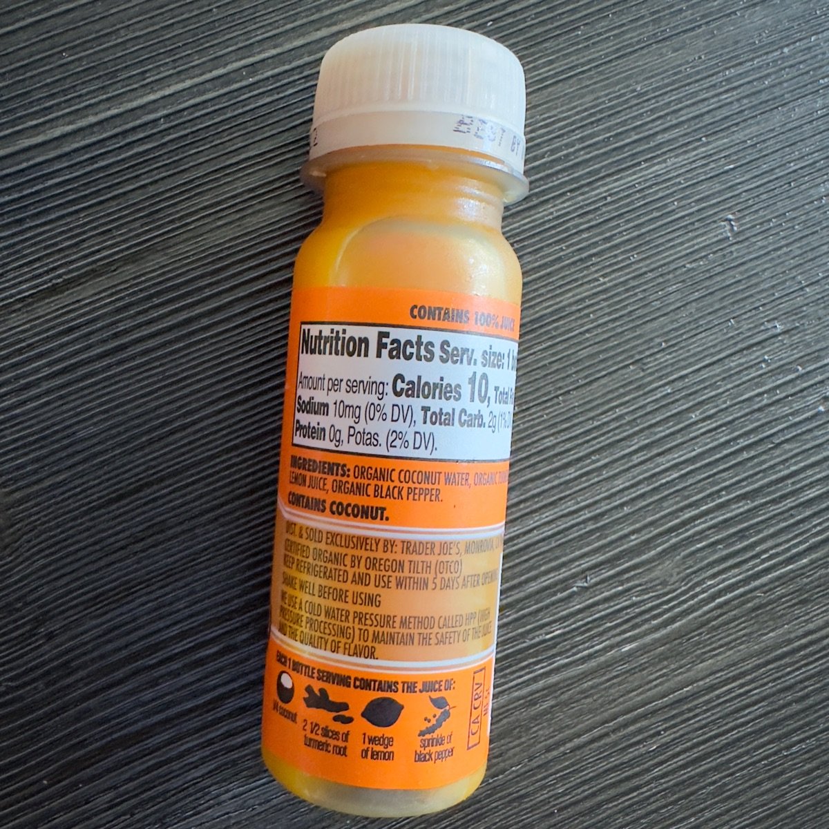 Trader Joe's Organic Mighty Tumeric Juice Shot Reviews | abillion