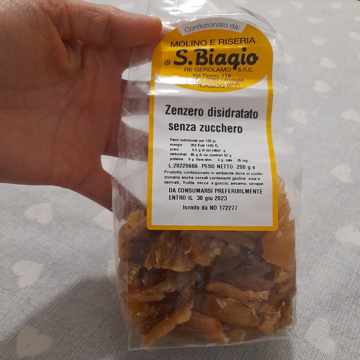 zenzero disidratato senza zucchero from molino e riseria di san biagio ...