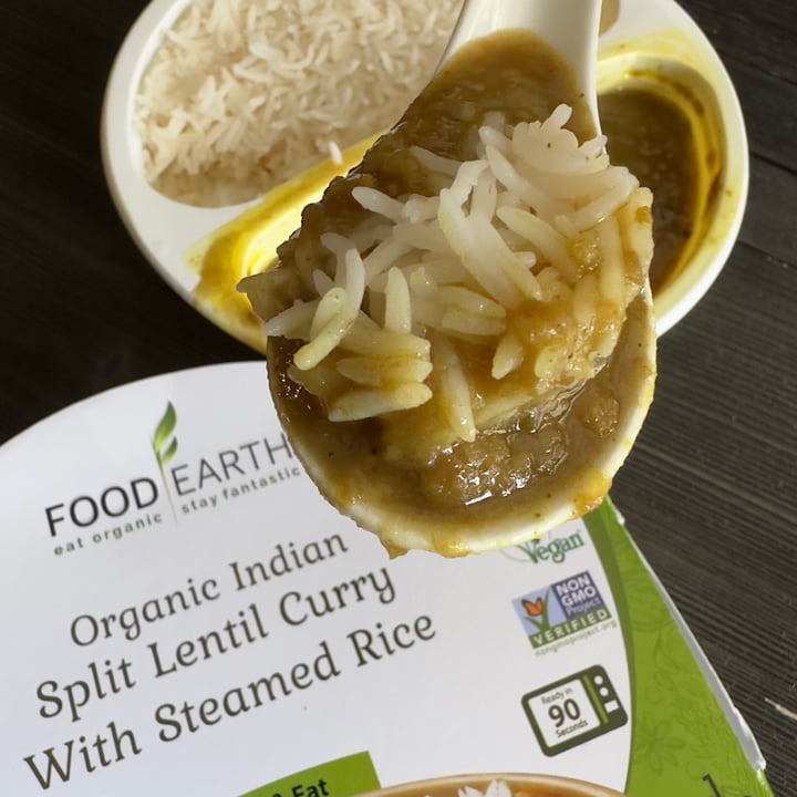 Food earth Organic Indian Split Lentil Curry With Steamed Rice Review ...