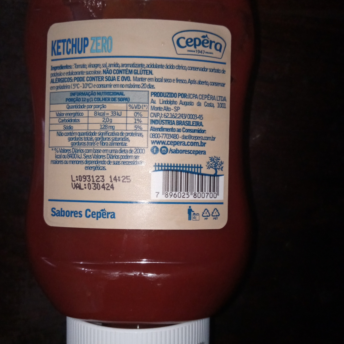 ketchup zero from Cepera - Vegan Product Reviews & Ratings | abillion