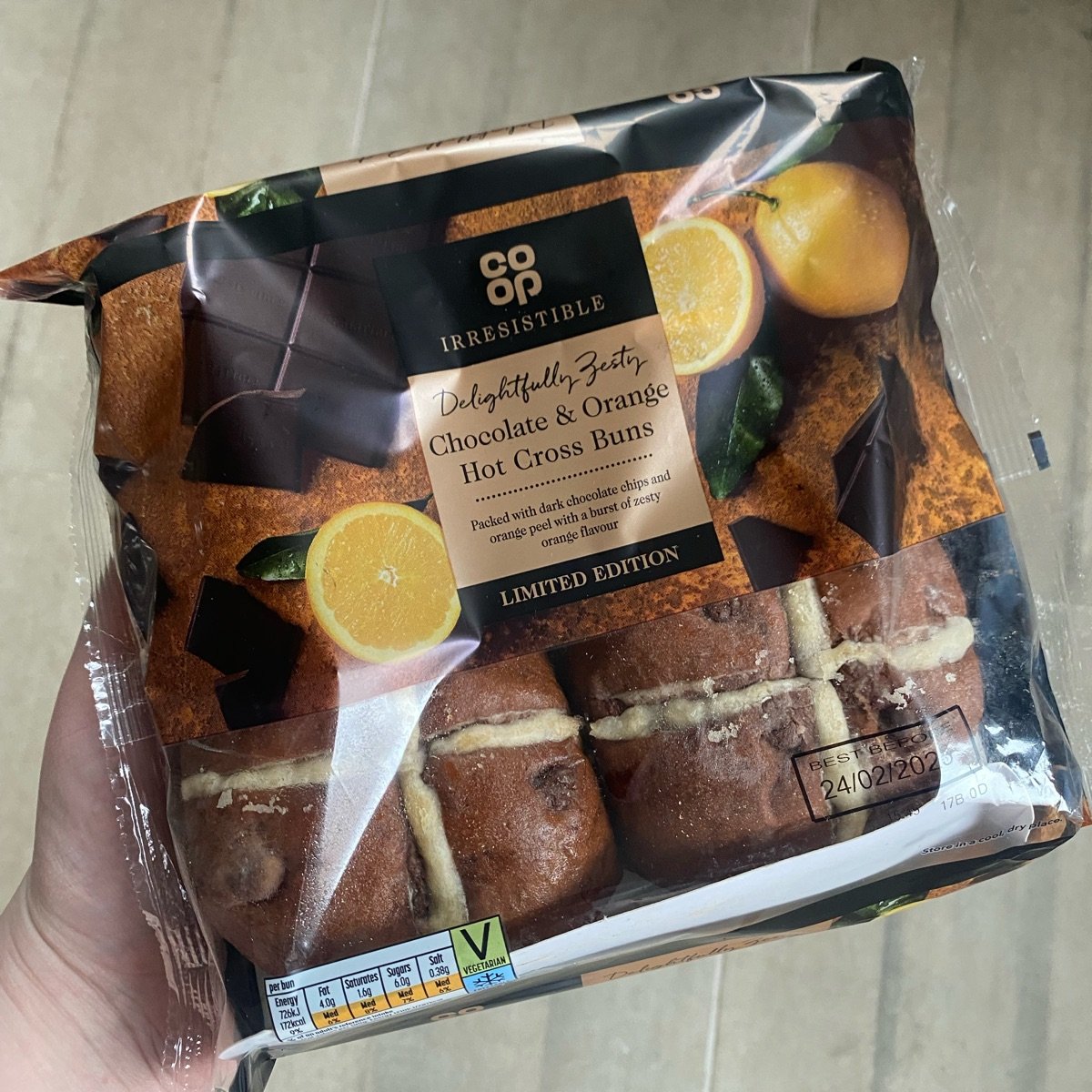 Chocolate & Orange Hot Cross Buns from Coop irresistible - Vegan ...