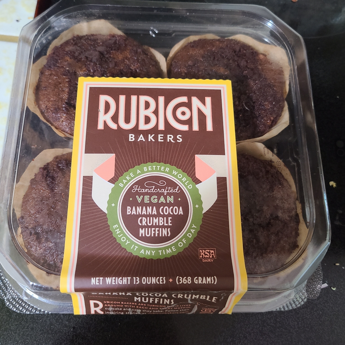 Banana Cocoa Crumble Muffins from Rubicon Bakers - Vegan Product ...