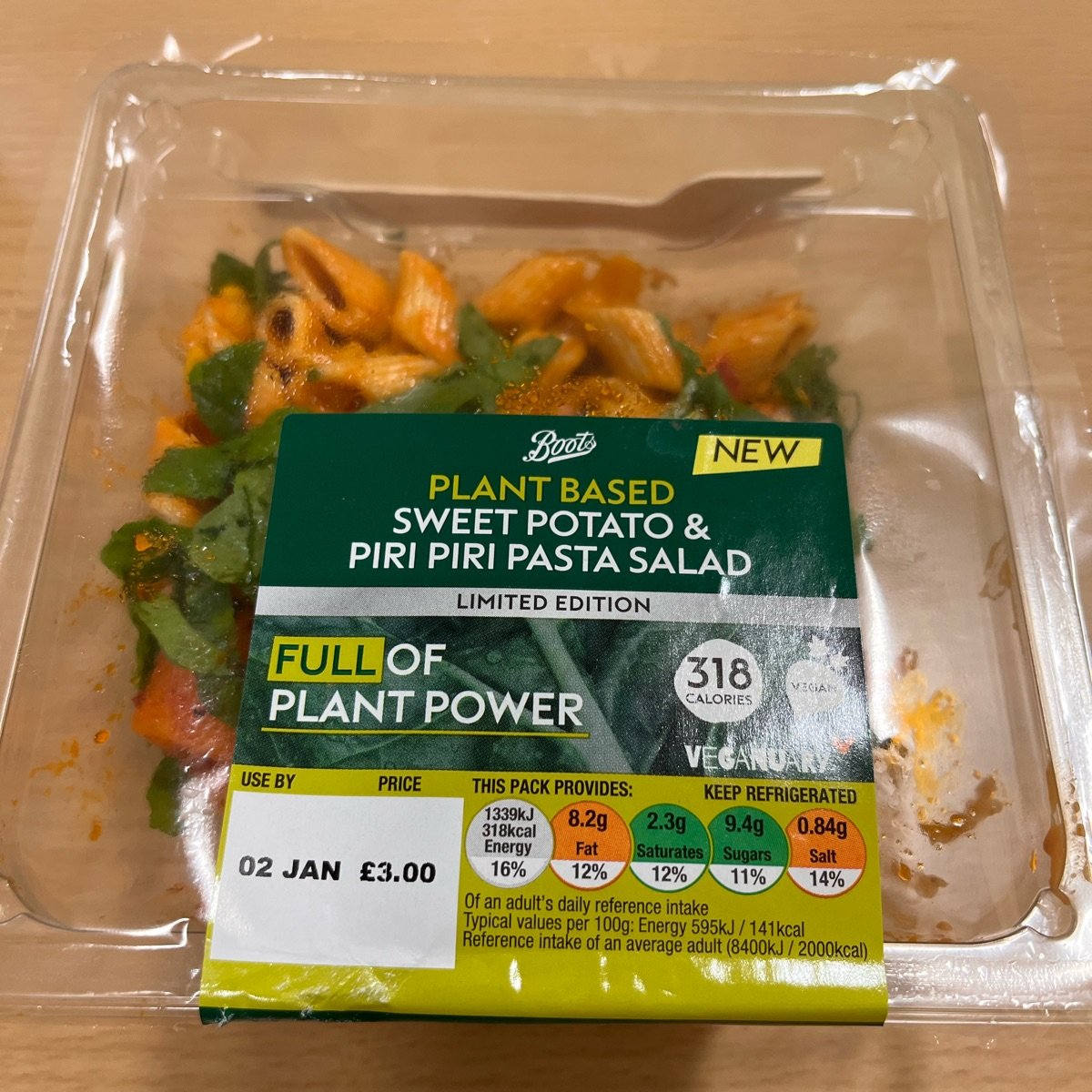 sweet potatoe & piri piri pasta salad from Boots - Vegan Product ...