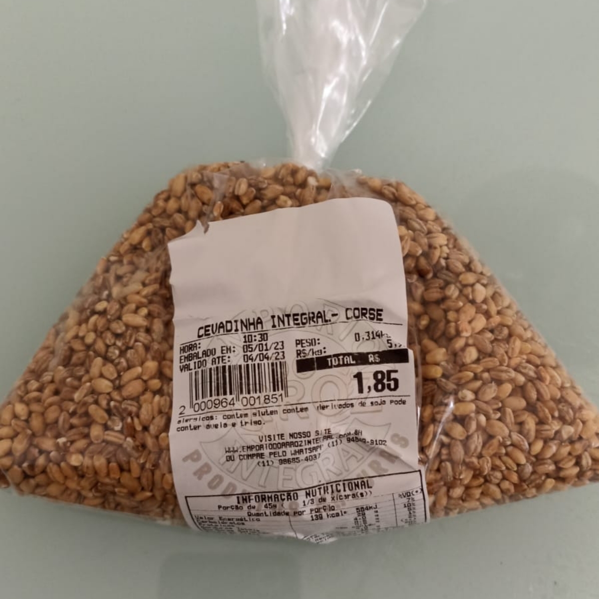 Cevada from Emporio do Arroz integral - Vegan Product Reviews & Ratings ...