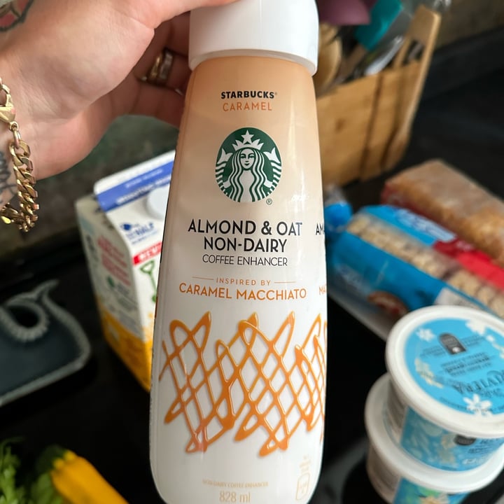Starbucks Almond & Oat Non-Dairy Coffee Enhancer - Caramel Macchiato ...