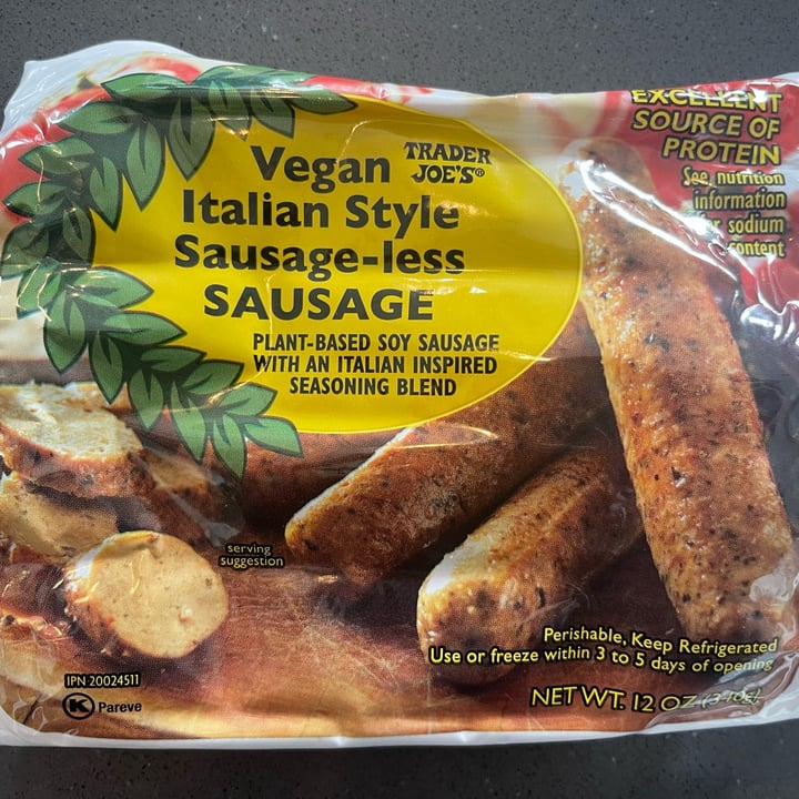 Trader Joe's Vegan Italian Style Sausage-less Sausages Review | abillion