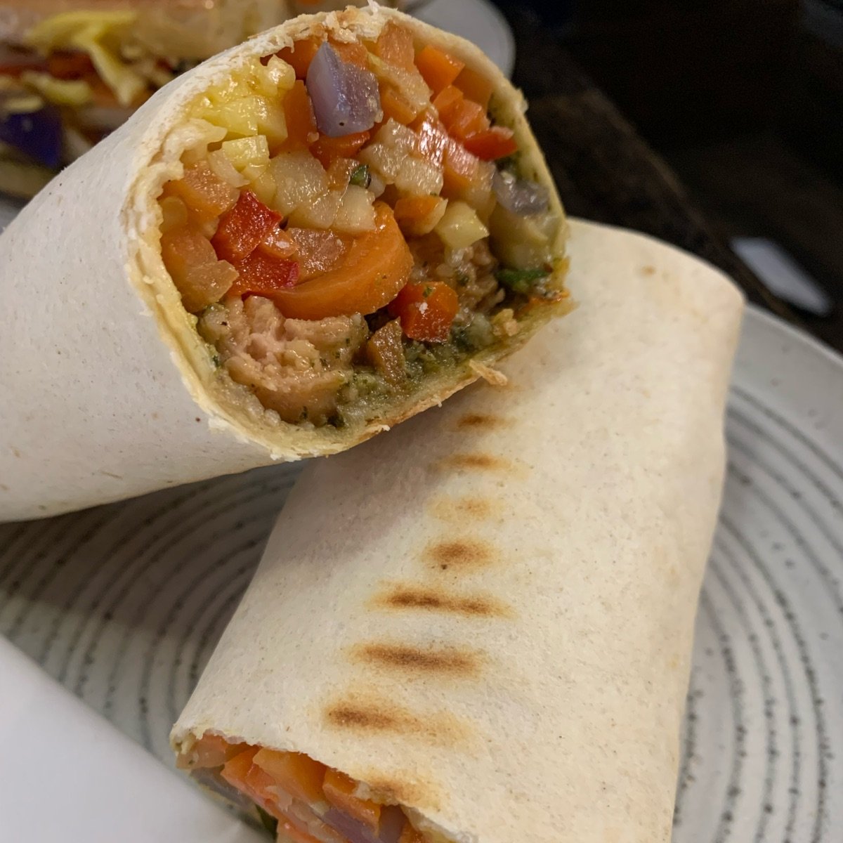 Grilled vegan super vegan wrap at Let Me Eat too - Review by ...