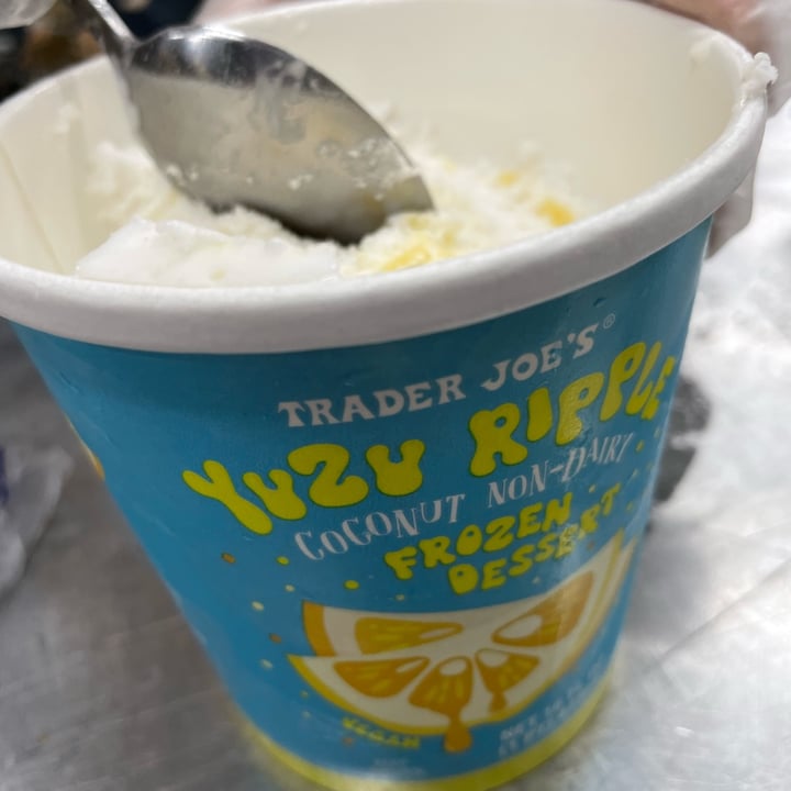Trader Joe's Yuzu Ripple Coconut Non-Dairy Frozen Dessert Review | abillion