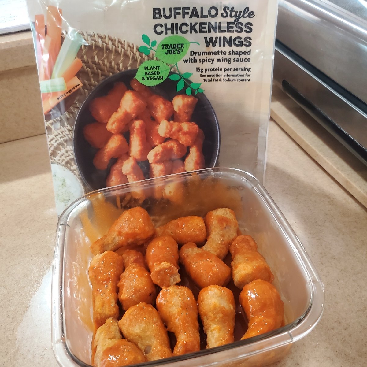 Trader Joe's Buffalo Style Chickenless Wings from Trader Joe's Buffalo ...