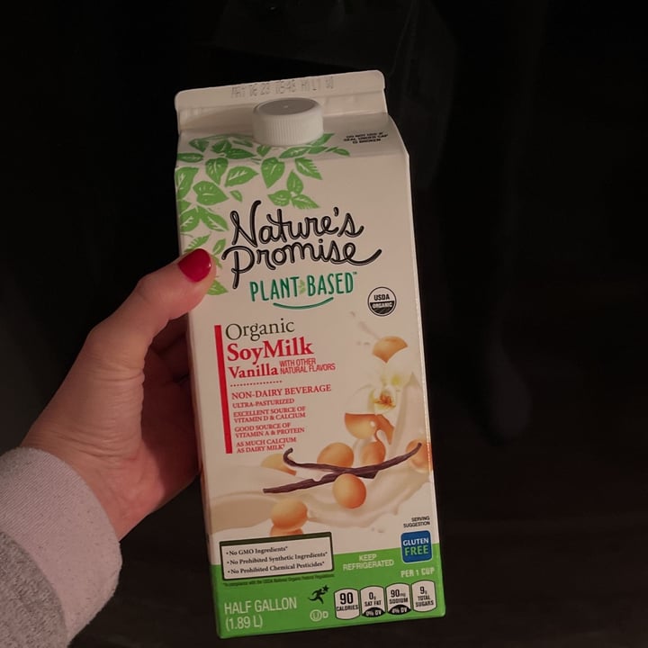 Nature's Promise organic soy milk vanilla Review | abillion