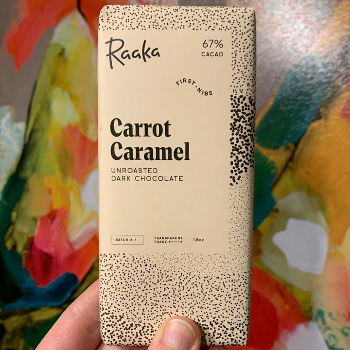 Raaka Carrot Caramel Unroasted Dark Chocolate Review | abillion