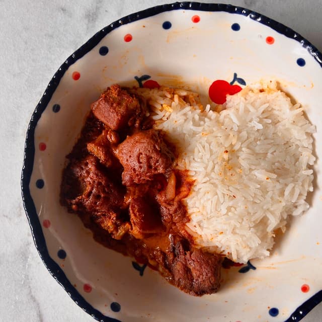Roots Palate - Rendang ‘Lamb’ w steamed rice Review | abillion
