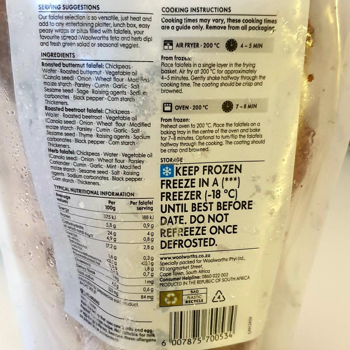 Woolworths Global Menu Falafel Selection Pack 评价 | abillion