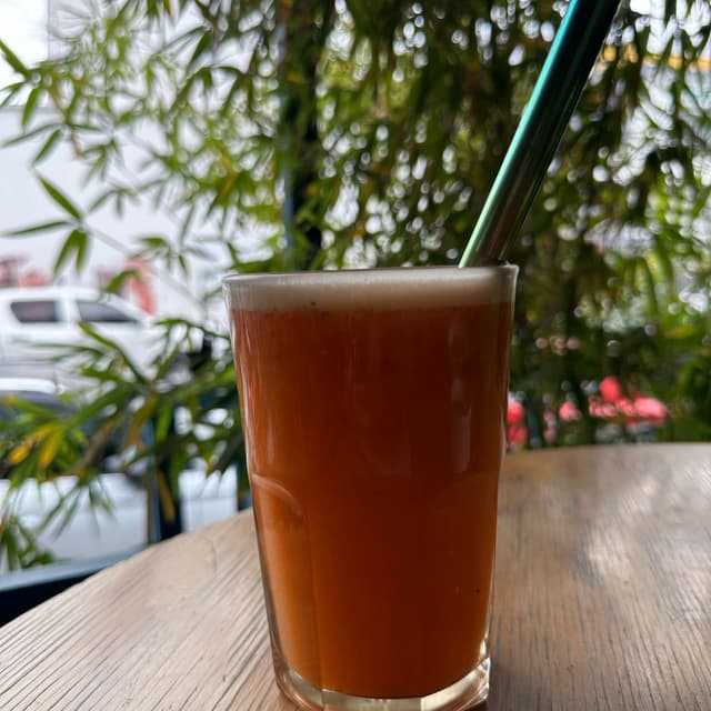 Jugo Vitamina C at Choclo y Maíz Cocina vegana, Guadalajara - Vegan ...