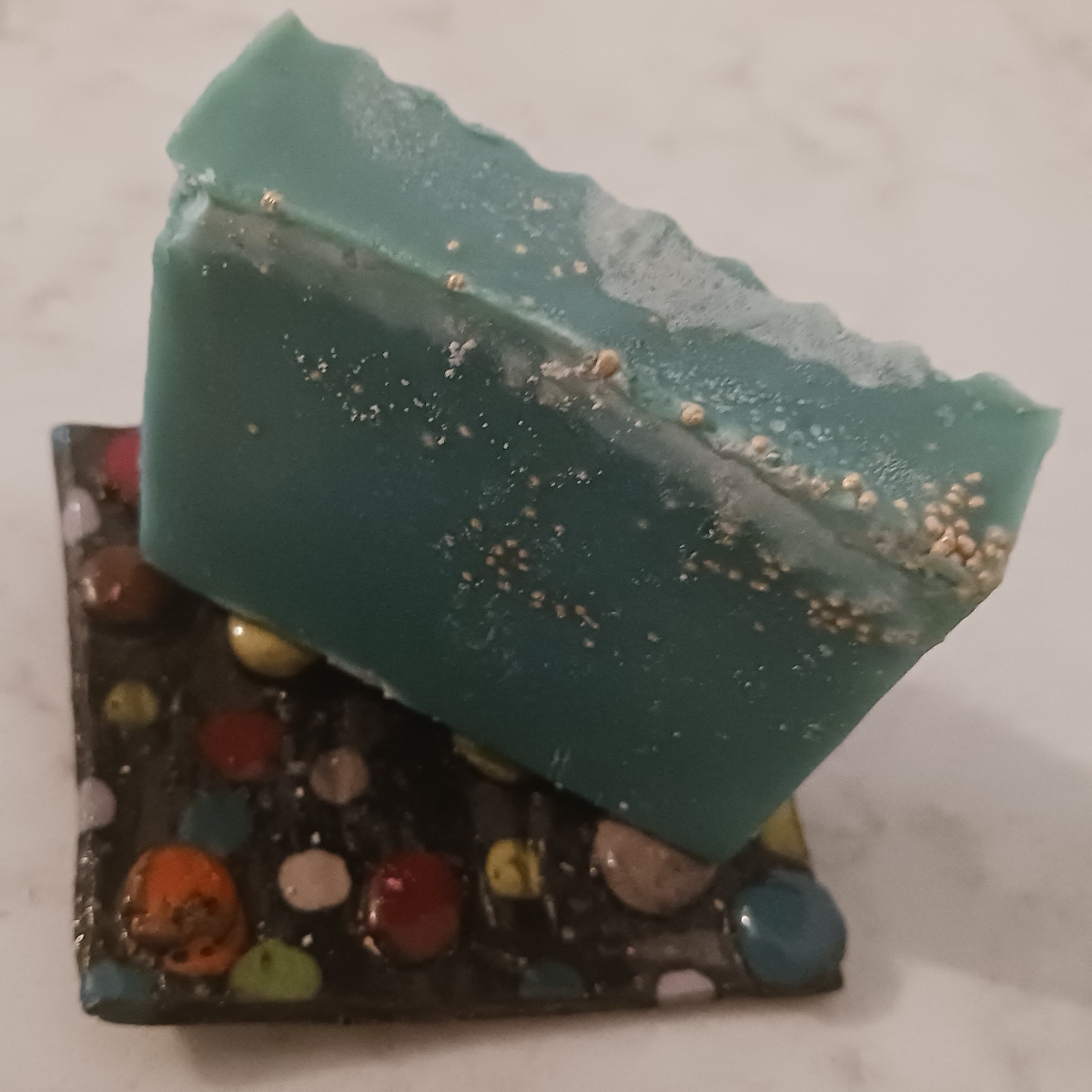 Gold Pearl Teal Cupcake Soap from Fairview Soaps - Vegan Product ...