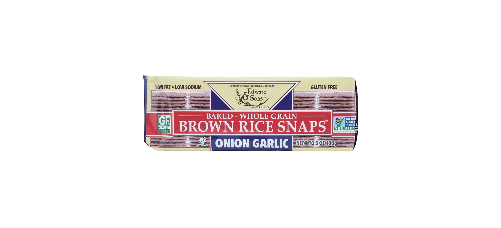 Onion Garlic Brown Rice Snaps® from Edward & Sons - Vegan Product ...