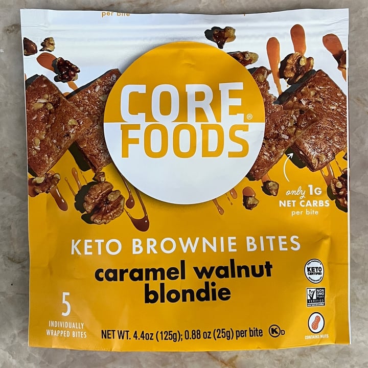 Core foods caramel walnut blondie keto brownie bites Review | abillion