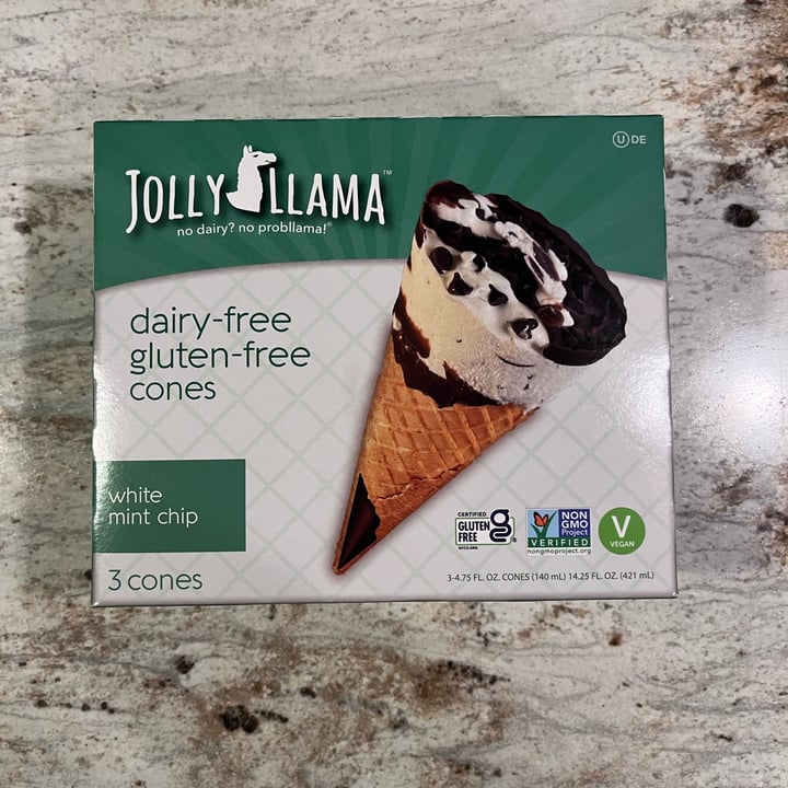 Jolly Llama White mint chip ice cream cone Review | abillion