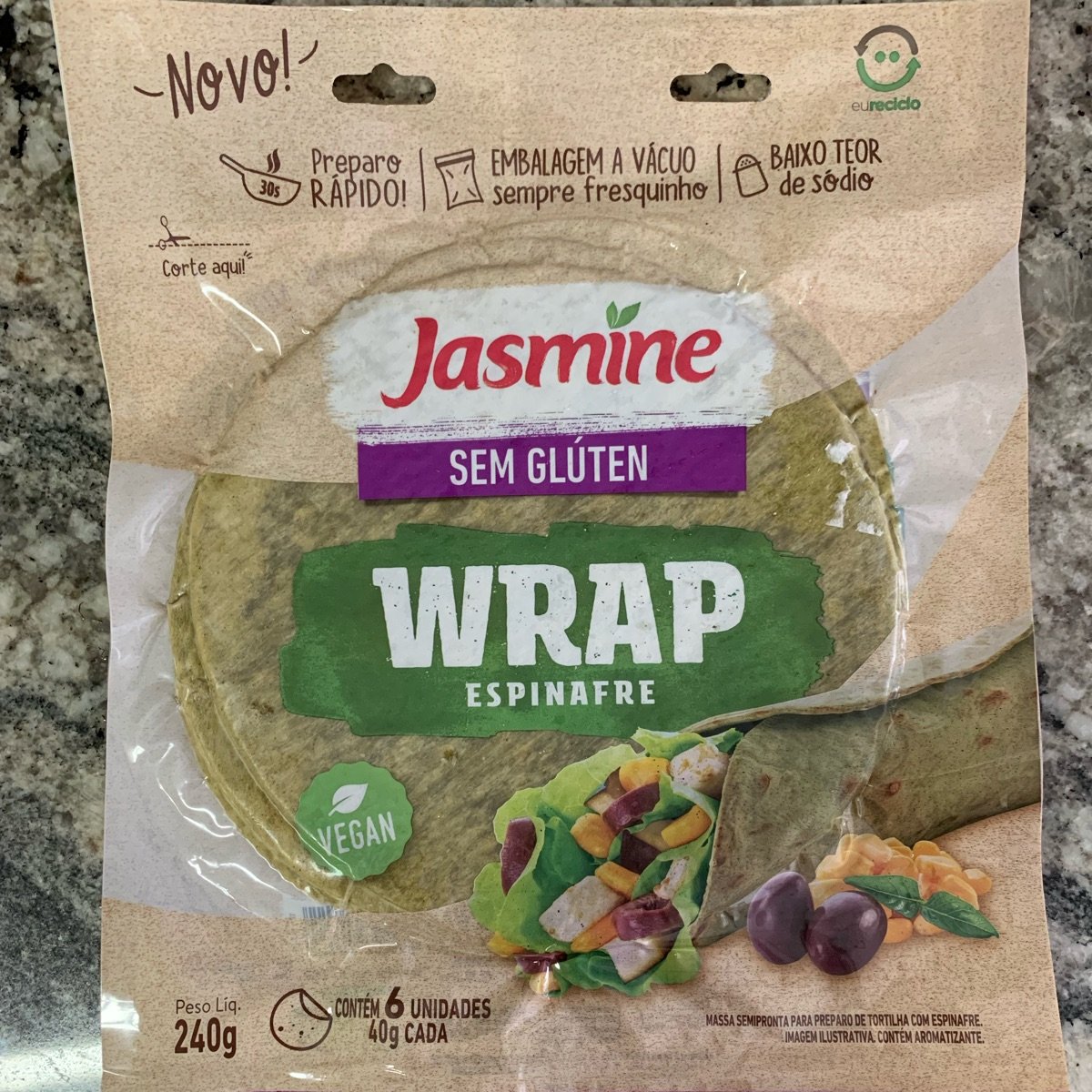 wrap de espinafre from Jasmine - Vegan Product Reviews & Ratings | abillion