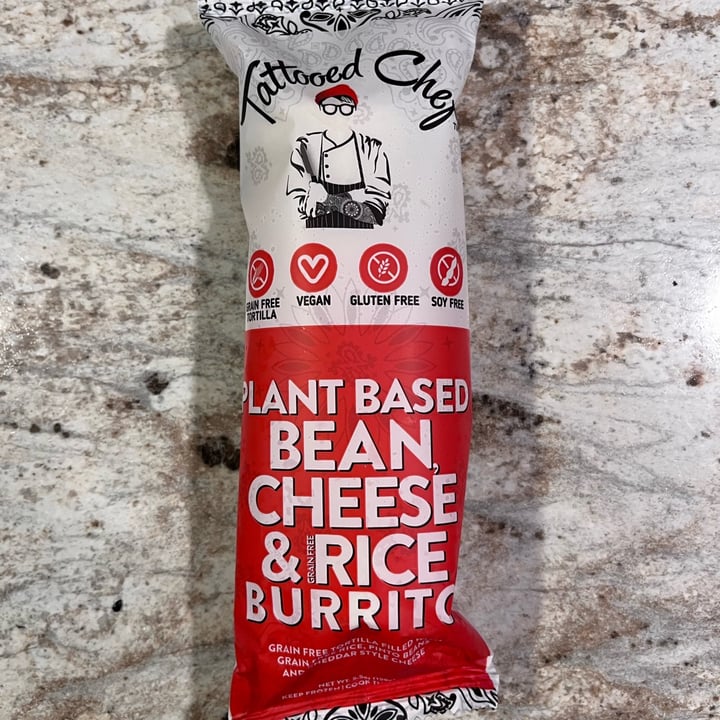 Tattooed Chef Plant Based Bean, Cheese, & Rice Burrito Review | abillion