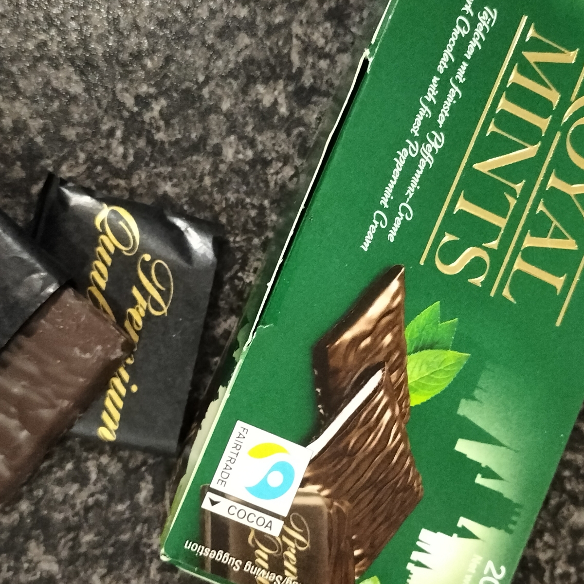 Dark chocolate peppermint cream from Royal mints - Vegan Product ...