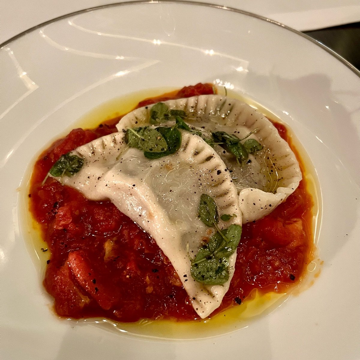 Vegan Ravioli at THIRTY8 Restaurant, Bar & Lounge - Review by ...