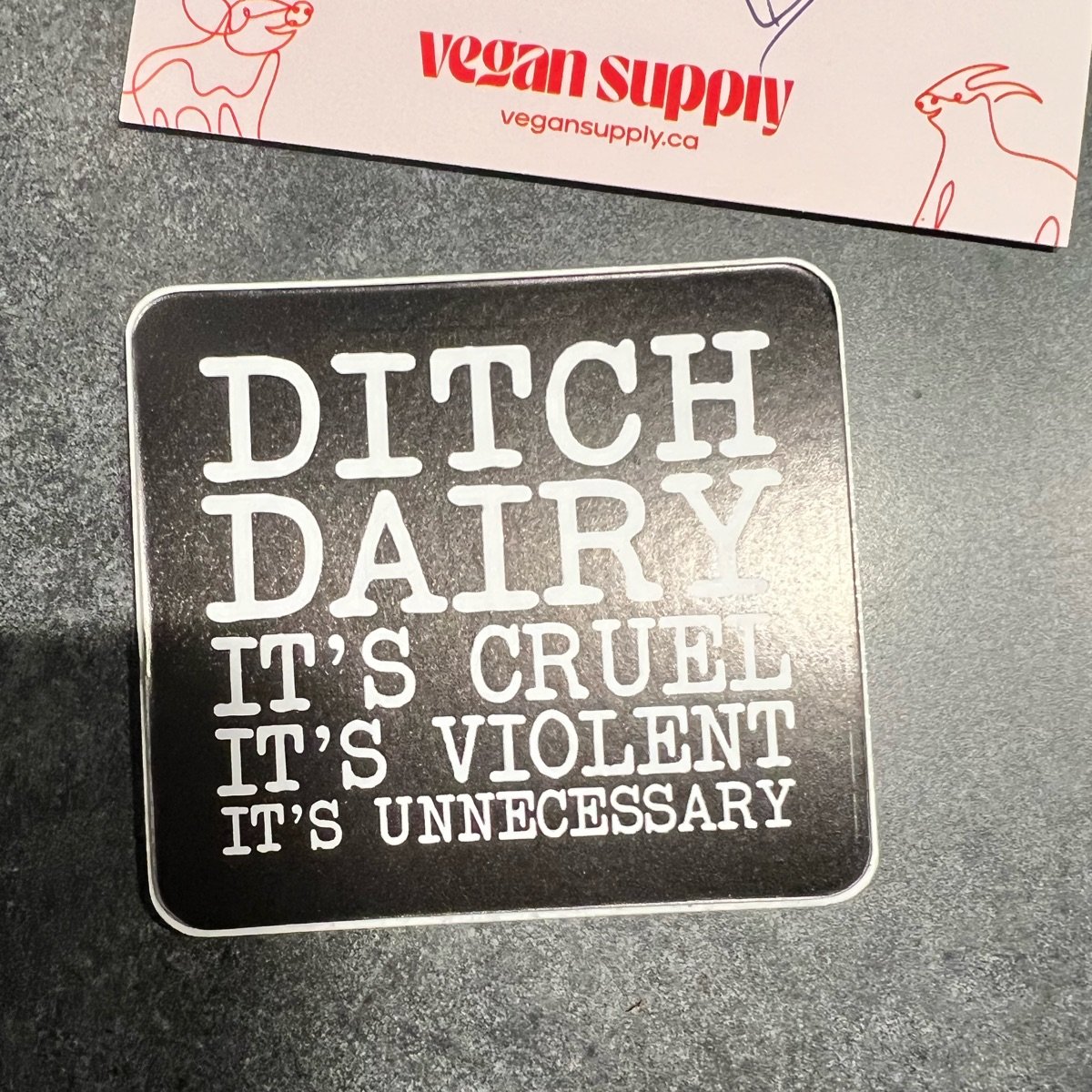 Ditch Dairy Sticker from Harmless Beings - Vegan Product Reviews ...